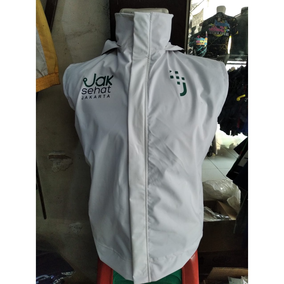 Jual Rompi Vest Hoodie J Kesehatan warna putih | Shopee Indonesia