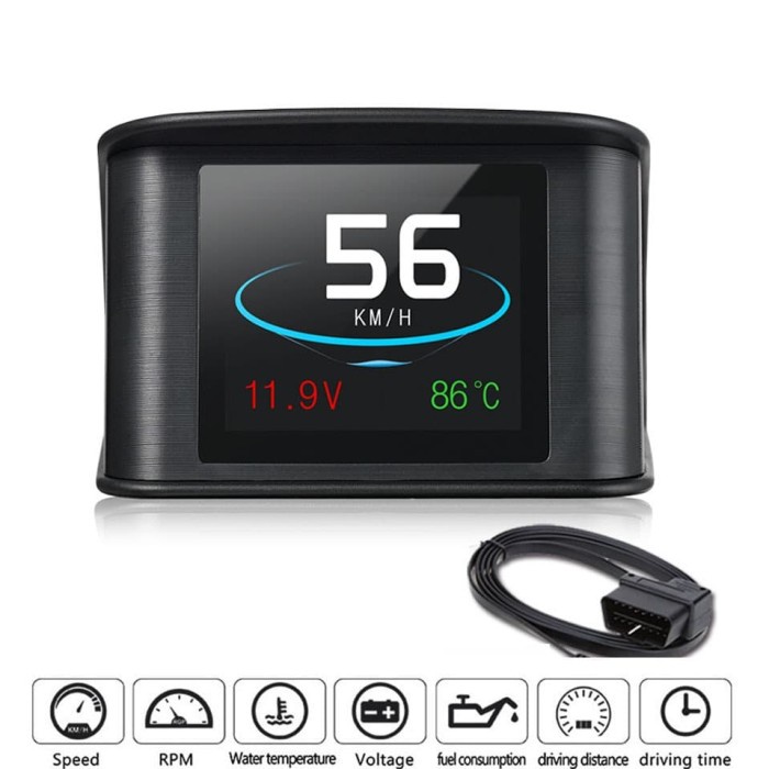 Jual Display HUD Dashboard Mobil OBD2 On-board Computer UI Speedometer ...