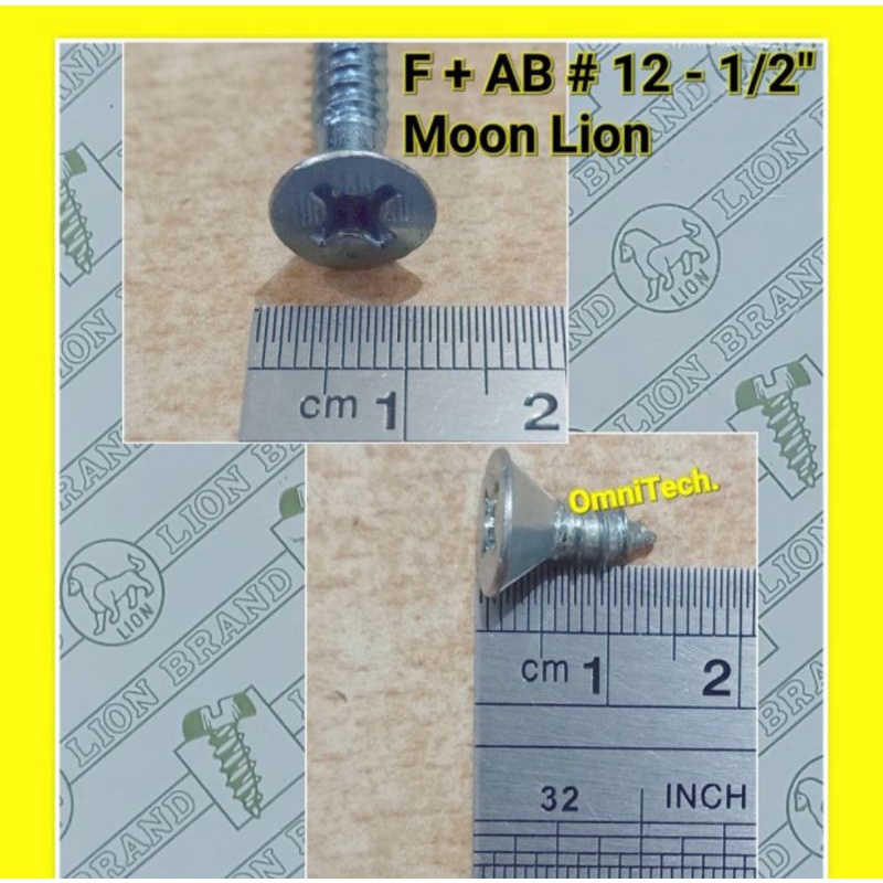 Jual "10 Pcs" Sekrup Tap Tapping Screw FAB FH Kepala Rata (+) Moon Lion ...