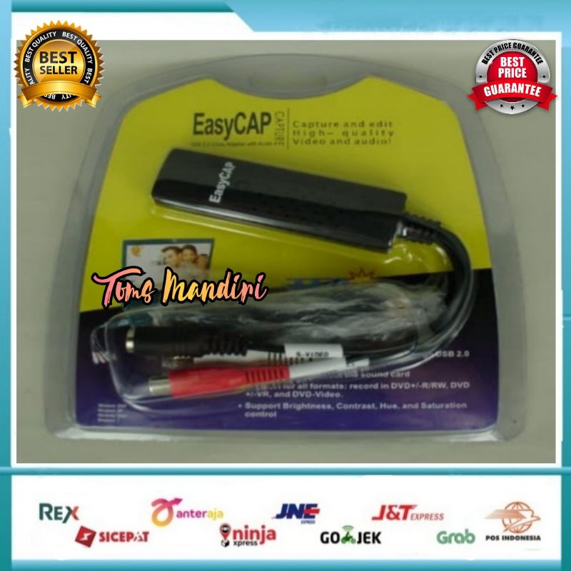 Jual EasyCap/Easy Cap USB 2.0 Video DVD Capture 1 Channel Adapter Card ...