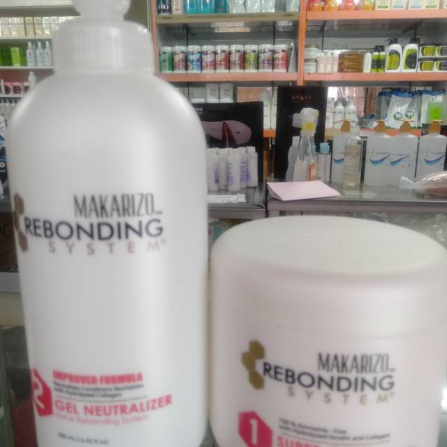 Jual MAKARIZO REBONDING SYSTEM / RAMBUT SMOOTHING 1 PAKET 500 ML ...