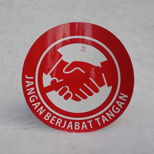 Jual Stiker Dilarang Jabat Tangan - Model Bulat | Shopee Indonesia