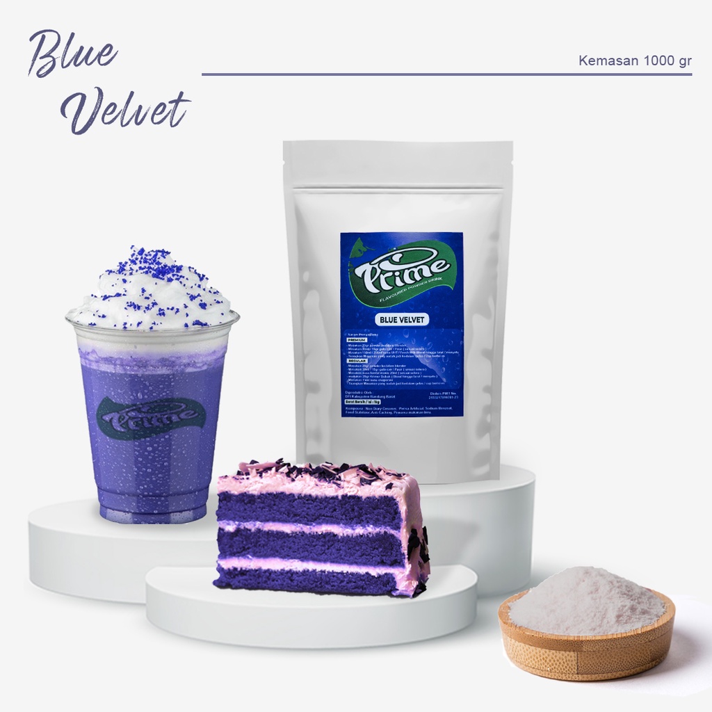 Jual Bubuk Minuman BLUE VELVET Powder 1000g - PRIME Drink - POWDER ...