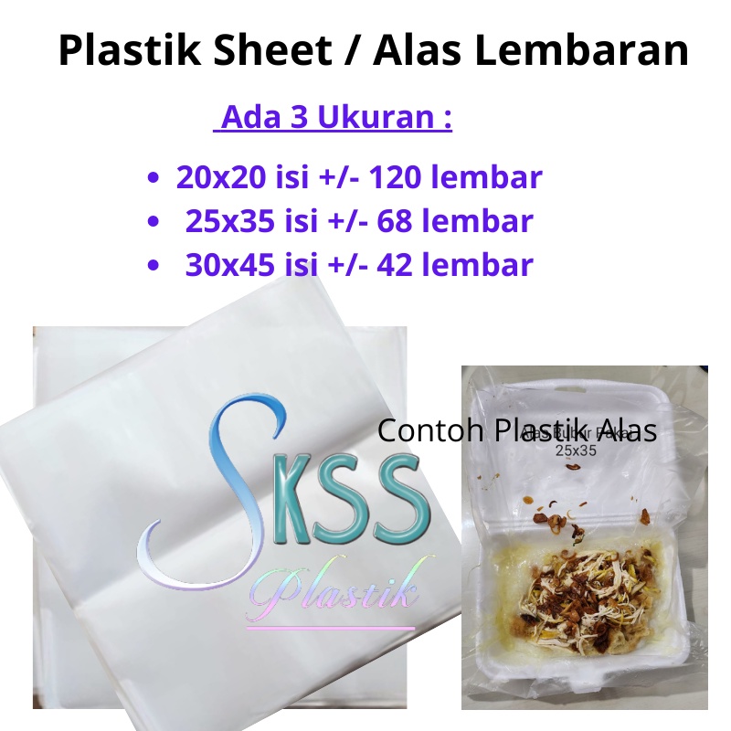 Jual Plastik Sheet Lembaran Anti Panas 20x20 25x35 l Plastik Alas Nasi ...