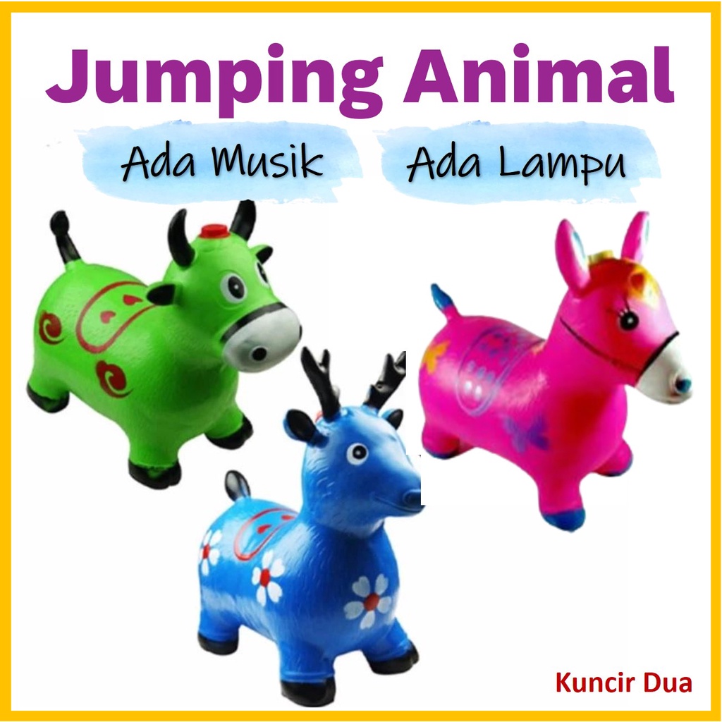 Jual Mainan Jumping Animal / Kuda Kudaan Karet ( Ada Musik dan Lampu ...