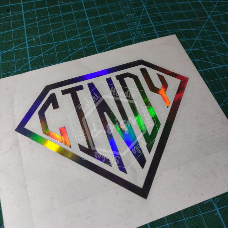 Jual sticker cutting logo nama/inisial custom sesuai pesanan | Shopee ...