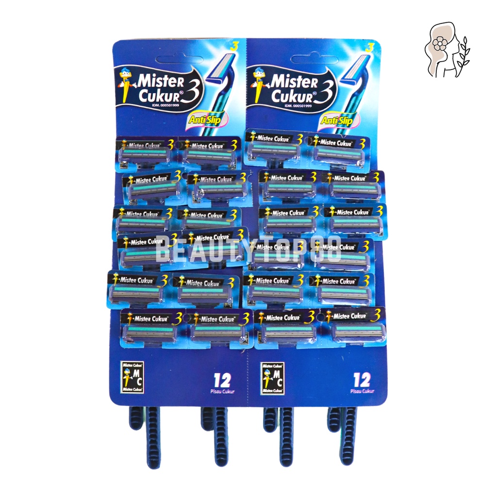 Jual Pisau Cukur Kumis / Alat Cukur Jenggot / Mister Cukur Mata 3 Biru ...