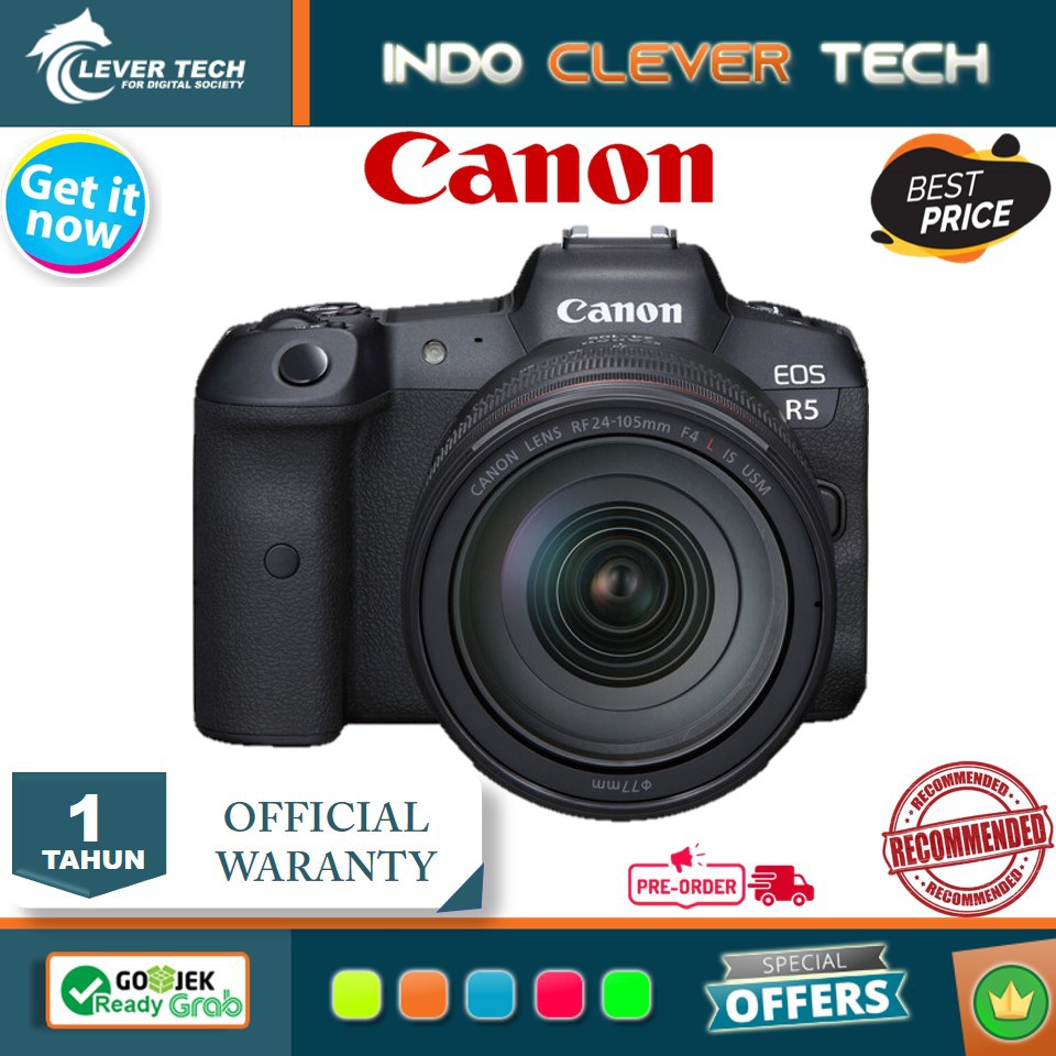 Jual Canon EOS R5 Kit 24-105mm f/4L Lens Mirrorless Digital Camera ...