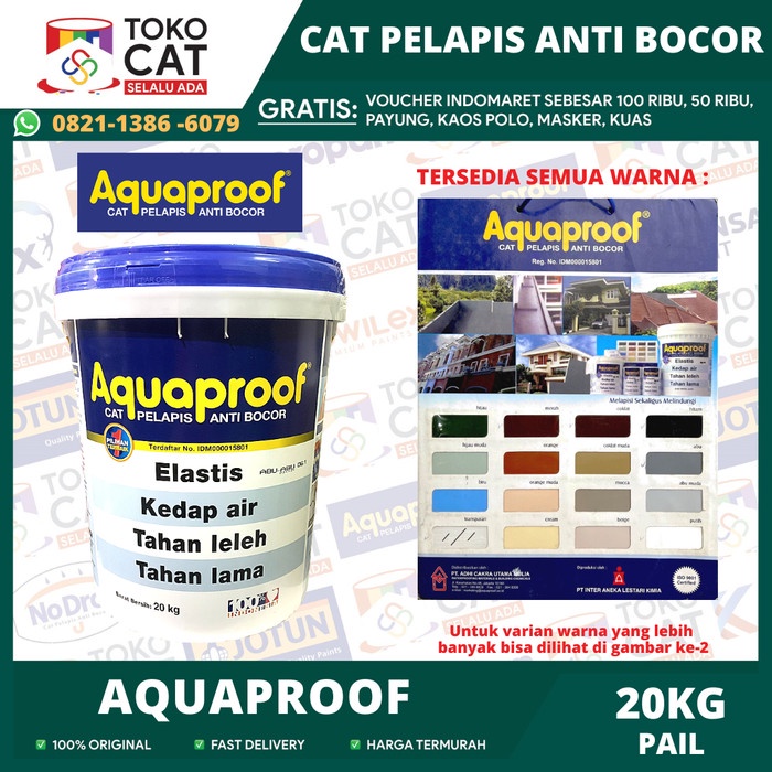 Jual CAT PELAPIS ANTI BOCOR DAN PANAS AQUAPROOF 20 L | Shopee Indonesia