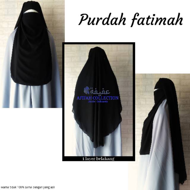 Jual Purdah Fatimah (niqab/cadar/purdah bahan sifon silky murah ...