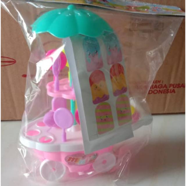 Jual FI 526 gerobak es krim kecil mainan / trolli ice cream mini ...