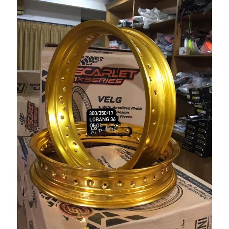 Jual velg scarlet supermoto ring 17 300/350 crf klx yamaha wr 155 d ...