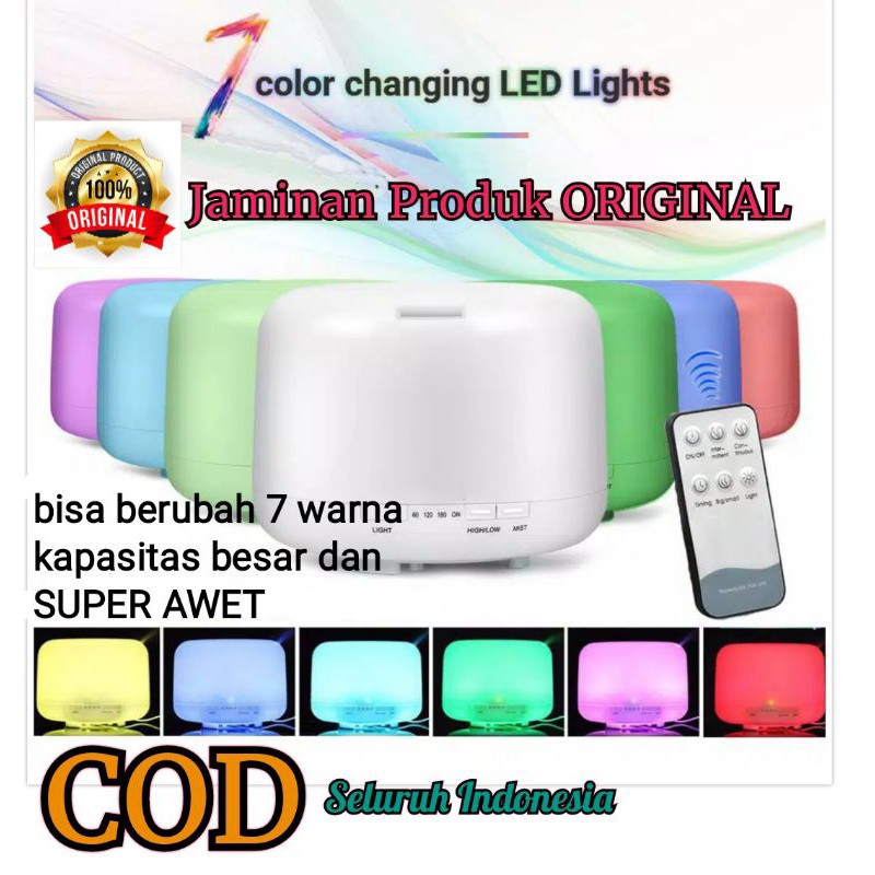 Jual humidifier elektrik diffuser VERSI ASLI LED 7 Warna Original ...