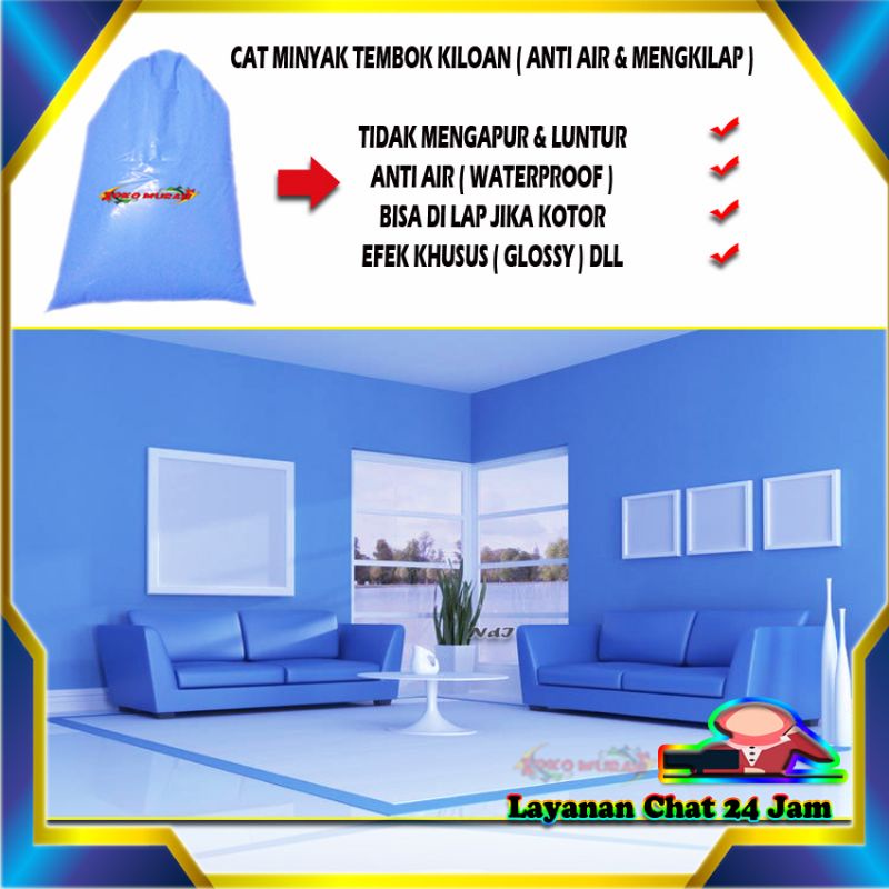 Jual Cat tembok kiloan cat dinding 1kg / Cat Tembok Gloss / Cat Tembok ...