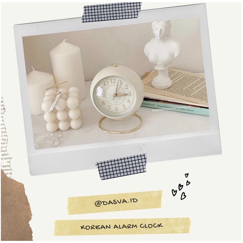 Jual Quartz vintage alarm clock / korean alarm clock / jam estetik ...