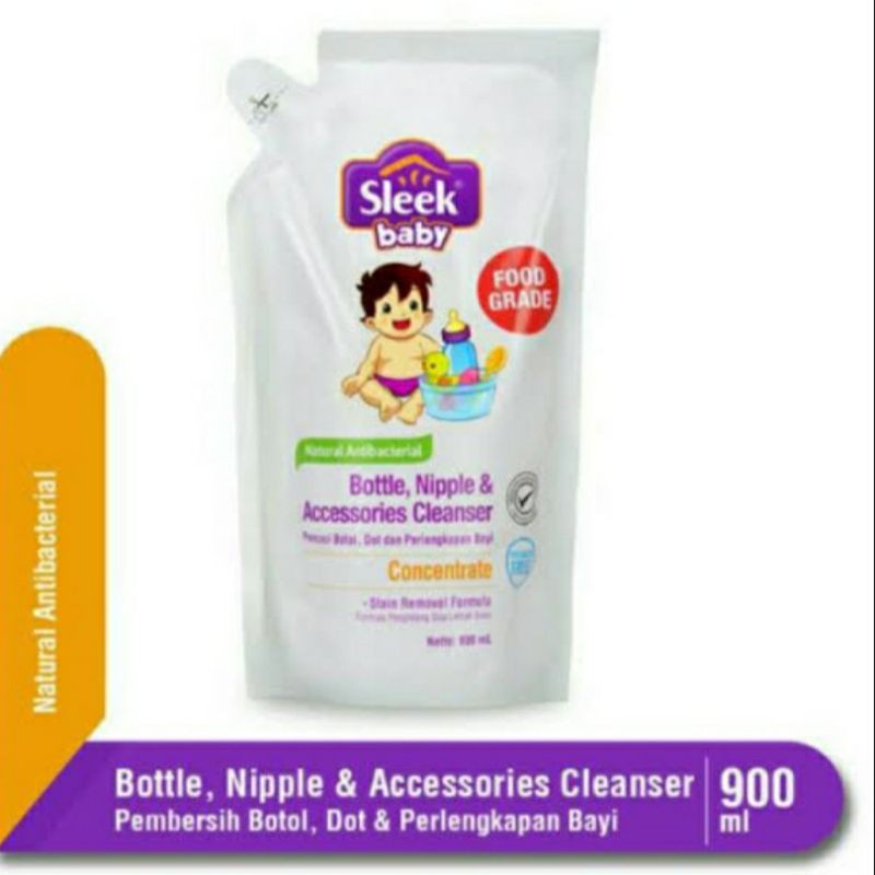 Jual Sleek botol & nipple brush accesories cleanser 900ml | Shopee ...