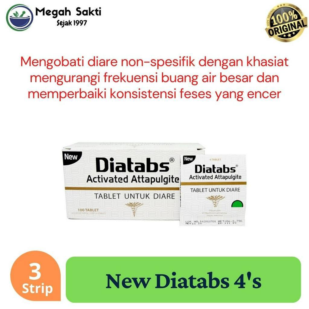 Jual New Diatabs - Obat Antidiare, Penyerap Racun / Bakteri Diare ( 3 ...
