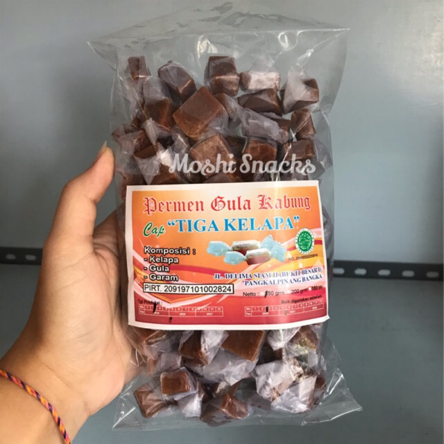 Jual Permen Gula Kabung 250gr Cap Tiga Kelapa Asli Bangka / Permen Gula ...