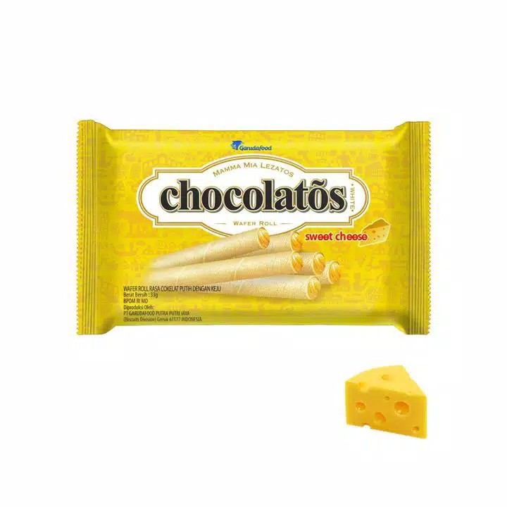 Jual Chocolatos White / Wafer Stick Roll Cokelat Putih Dengan Rasa Keju ...