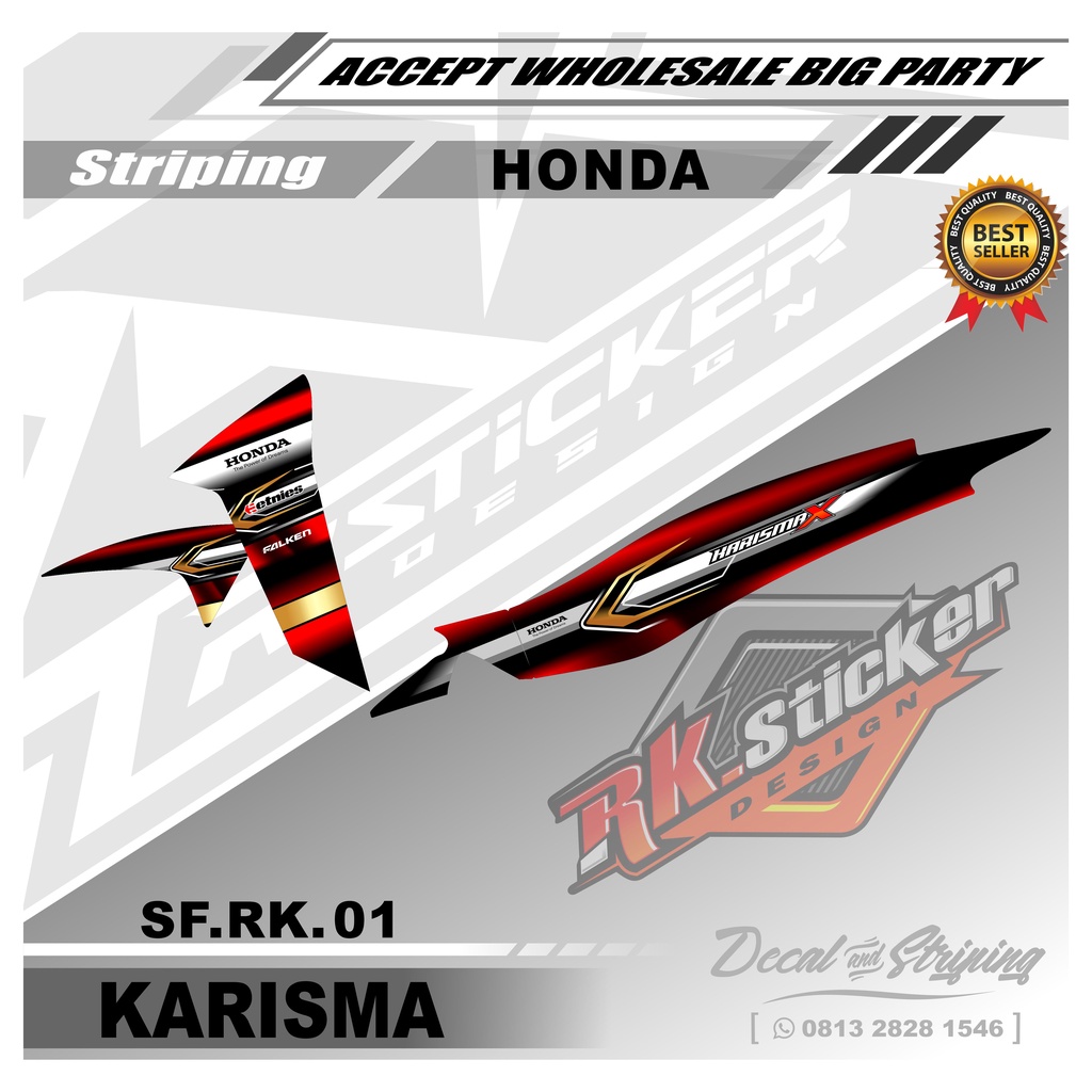 Jual Stiker Motor KARISMA Sticker Striping Variasi Motor KARISMA Desain ...
