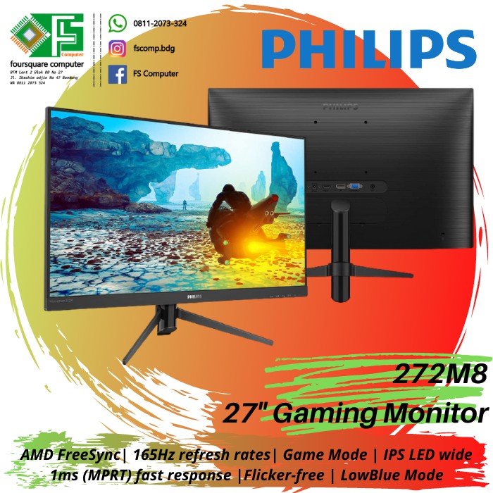 Jual Monitor LED Philips 27 Inchi 272M8 - 272M8CZ-70 165Hz Curved ...
