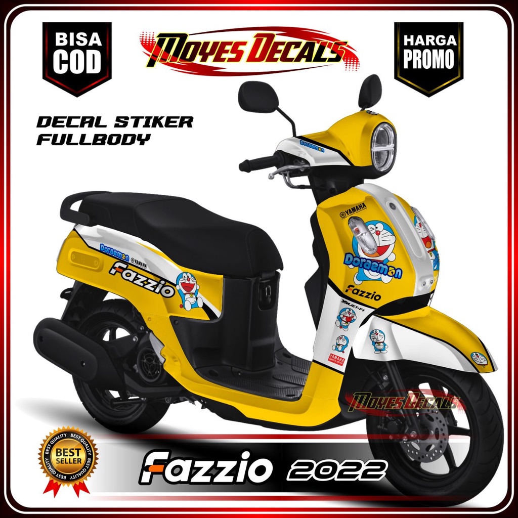 Jual Stiker Decal Yamaha Fazzio Fullbody Motif Variasi Warna Kuning ...