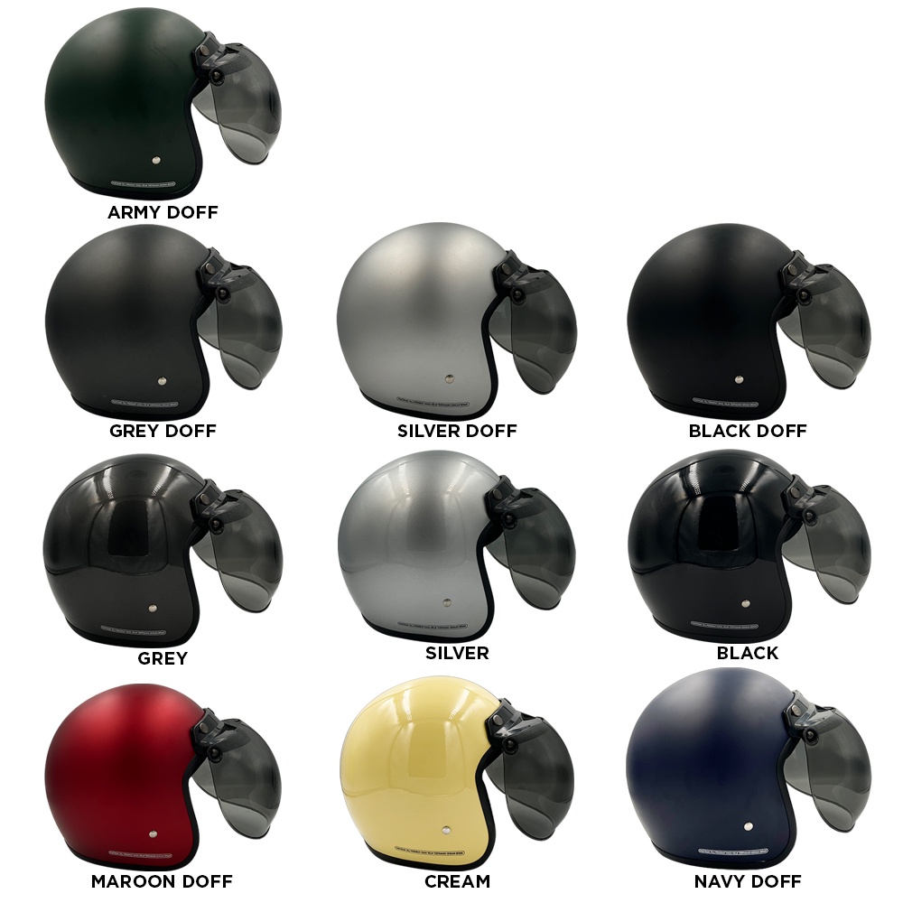 Jual Legacy Helm - Helm Bogo Dewasa Pria Wanita Retro SNI | Shopee ...