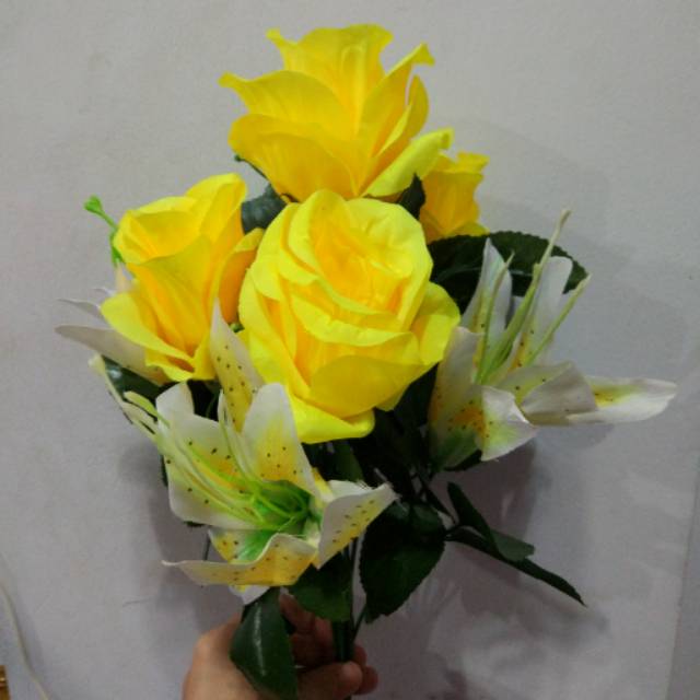Jual Bunga artificial mawar lily / rose lily | Shopee Indonesia