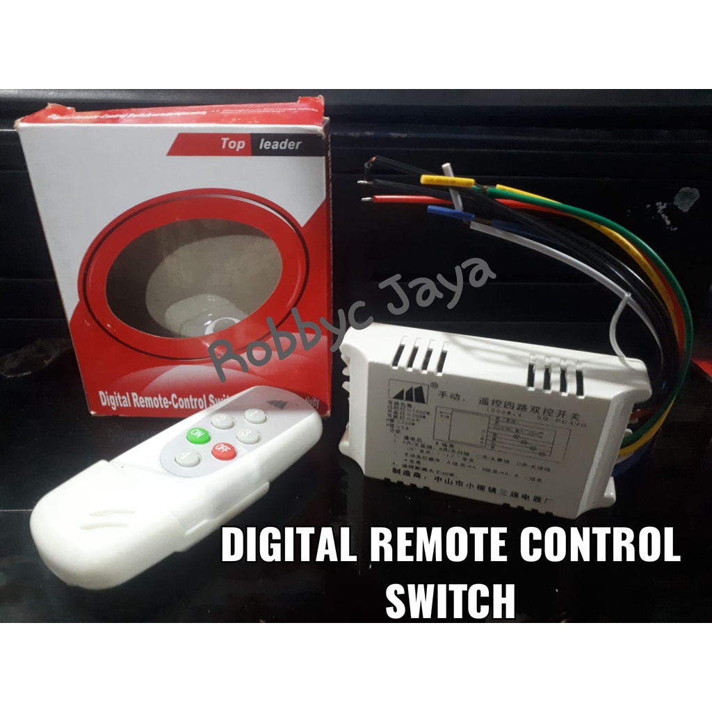 Jual Saklar Remote Lampu | Digital Remote Control Switch 4 Way | Shopee ...
