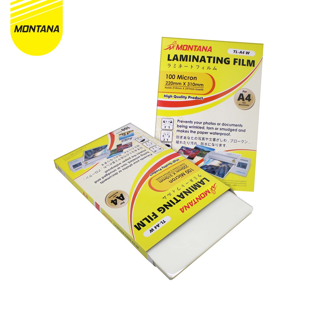 Jual MONTANA Plastik Laminasi A4 100 Sheets Laminating Film High ...