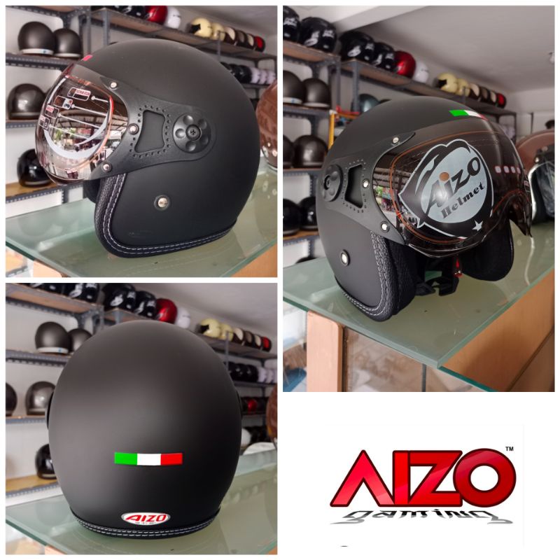 Jual helm pilot italy original 100% aizo | Shopee Indonesia