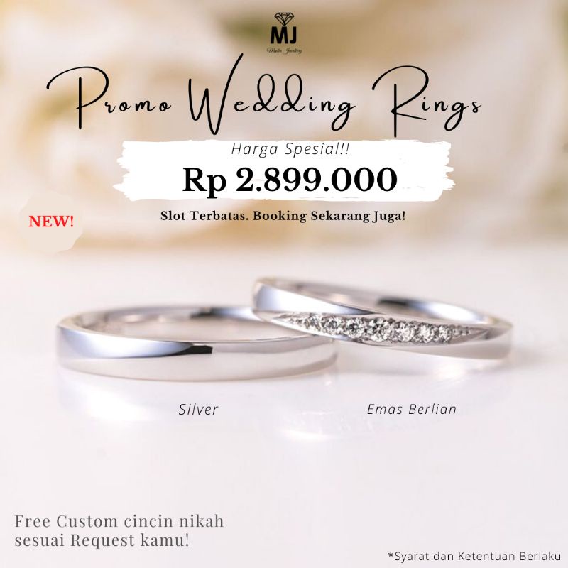 Jual PROMO WEDDING RING CINCIN NIKAH CINCIN KAWIN CINCIN COUPLE ...