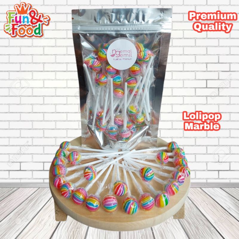 Jual Lolipop Marble Colourful Lolipop Kelereng Pelangi Kualitas Premium ...