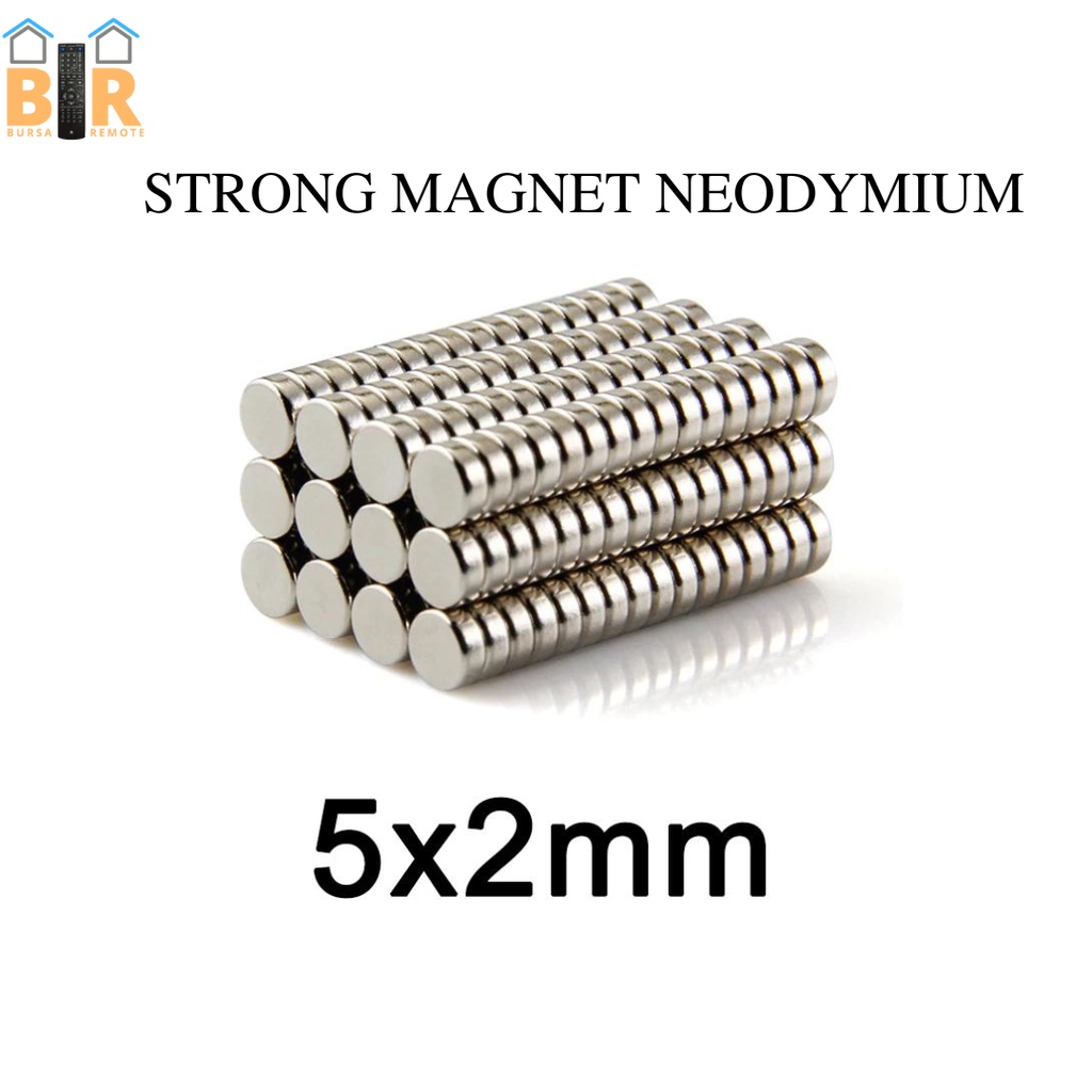Jual MAGNET NEODYMIUM NdFeB N50 STRONG MAGNET 5MM X 2MM KOIN NEO BULAT ...