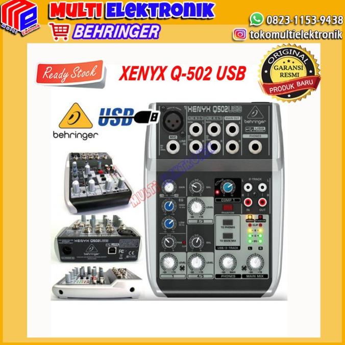 Jual Mixer BEHRINGER XENYX Q 502 USB( 4 channel ) | Shopee Indonesia