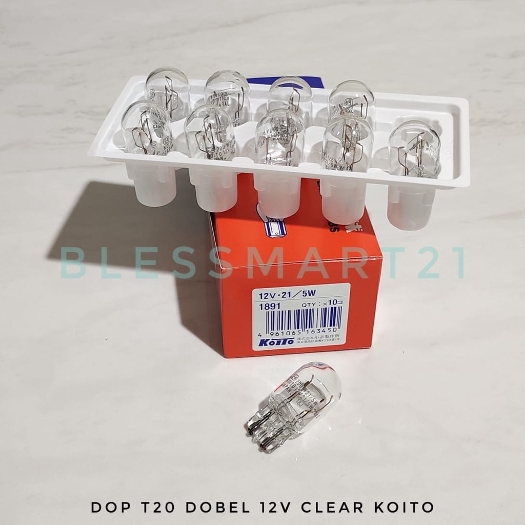 Jual DOP/BOHLAMP T20 UNTUK LAMPU REM KOITO JAPAN 12V 21W-5W/DOP KOITO T20 2K 12V JP (1891 ...