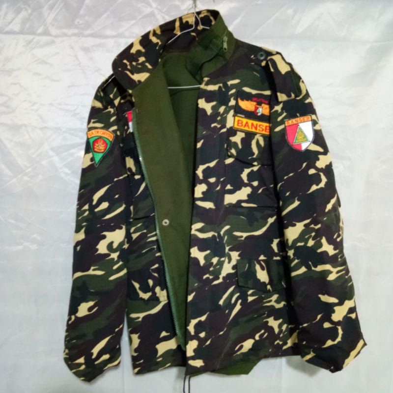 Jual Jaket Banser Nasional Bolak Balik kain KOTAK | Shopee Indonesia