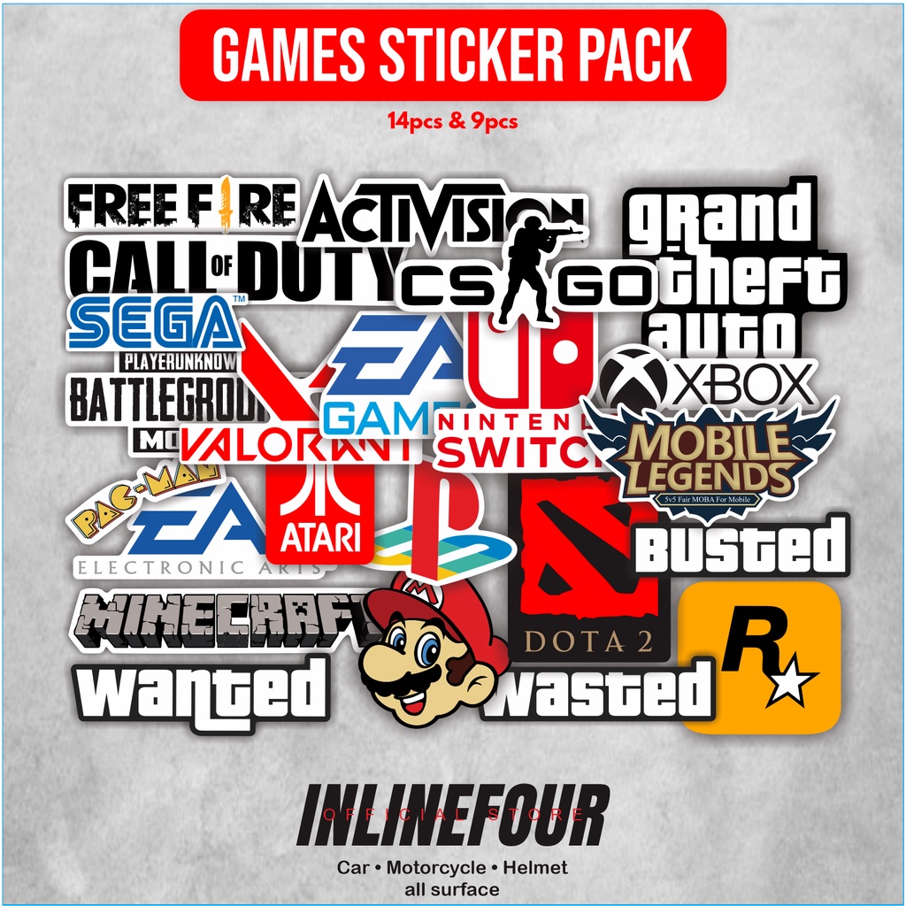 Jual Sticker Pack Logo Games - Stiker Game Aesthetic Gaming - Aksesoris ...