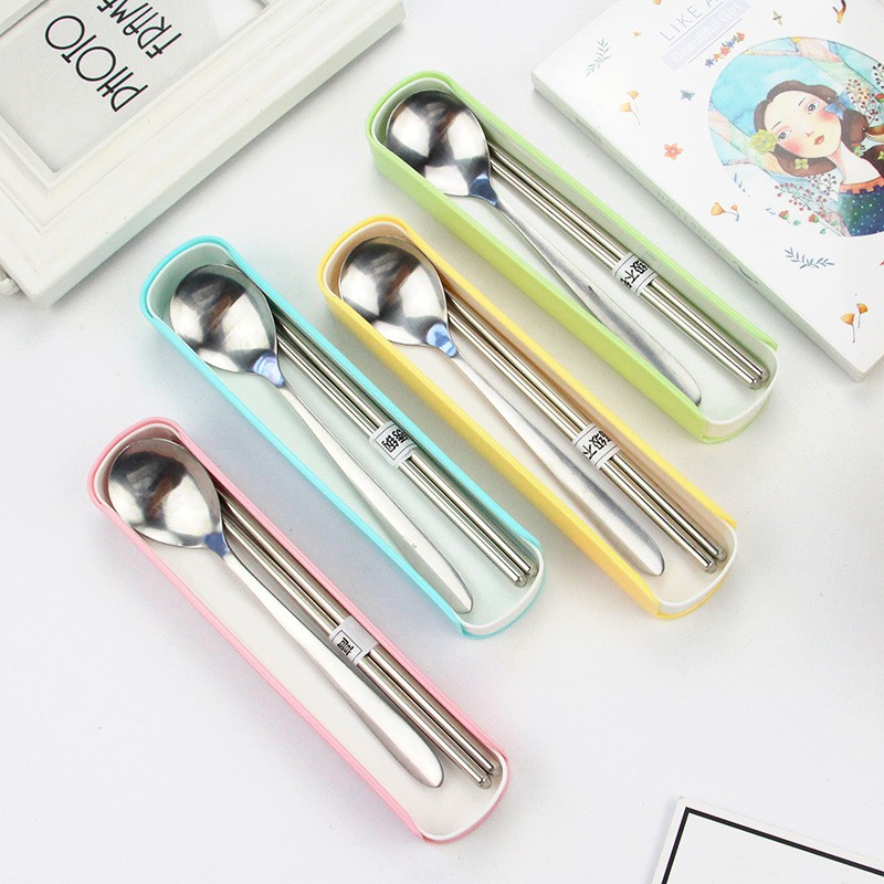 Jual SENDOK KOREA Sujeo + SUMPIT Stainless Aluminium + KOTAK | Shopee ...