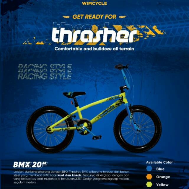 Jual Sepeda Dewasa Wimcycle Thrasher BMX | Shopee Indonesia