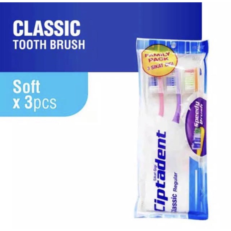 Jual CIPTADENT CLASSIC TOOTH BRUSH 3s | Shopee Indonesia