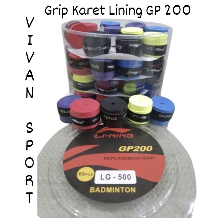 Jual Grip Karet Bulat Lining GP200 / Grip Karet Li-Ning Bulat 1Box ...