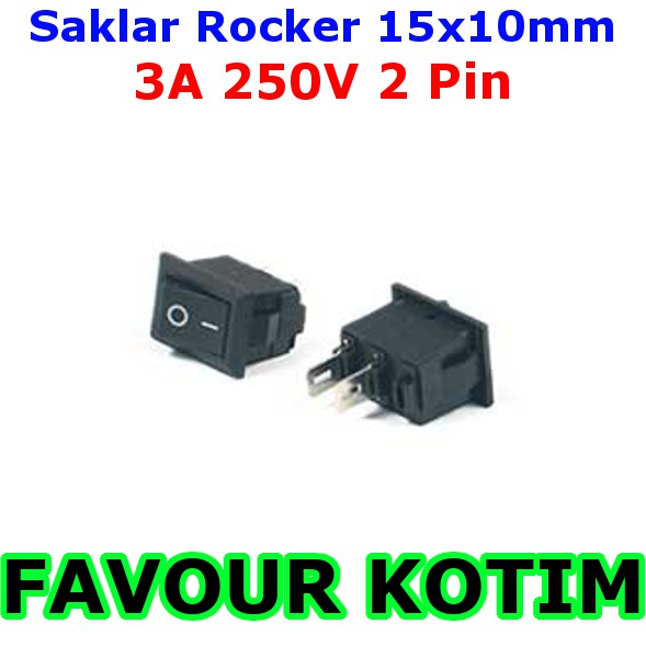 Jual SAKLAR POWER 10MM X 15MM 10X15 MM ROCKER SWITCH DENGAN 2 KAKI ...