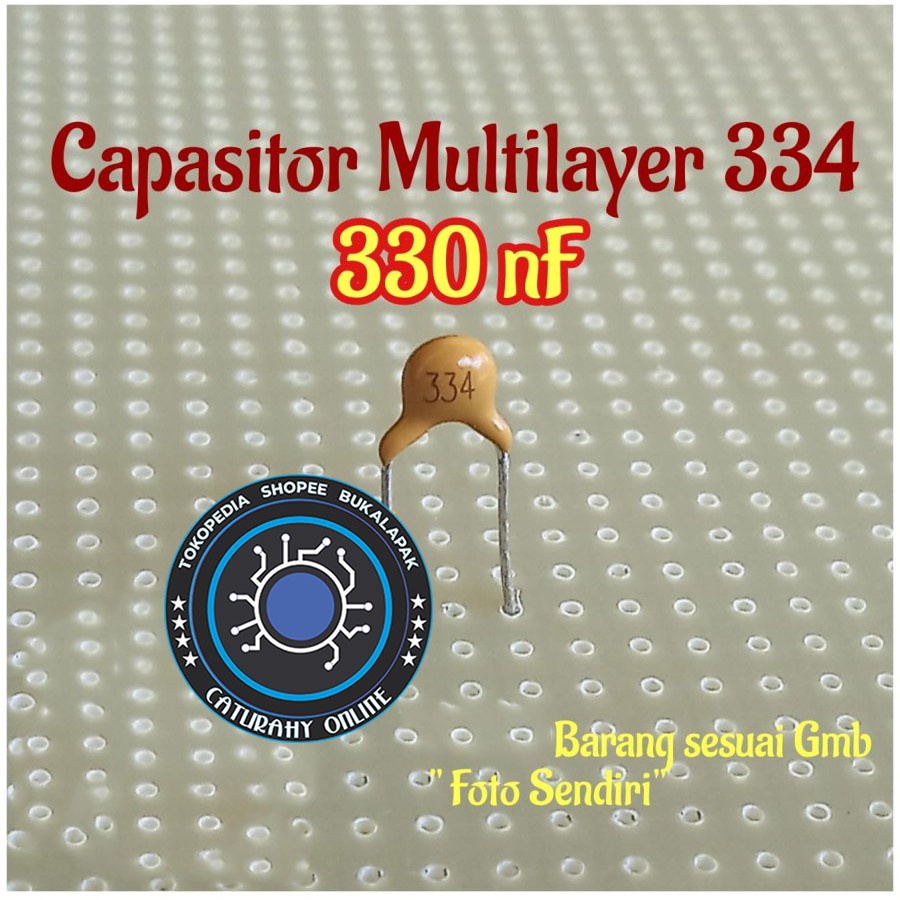 Jual Kapasitor multilayer 330 nf Keramik 334 Capasitor 0.33 uf ...