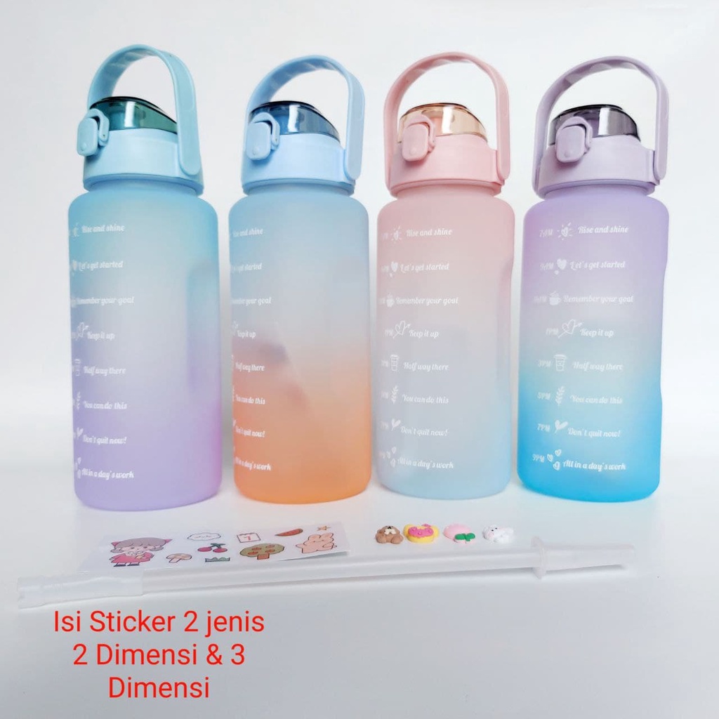 Jual Botol Minum Penanda Waktu Botol Warna Botol Gradasi Botol 2 Liter ...