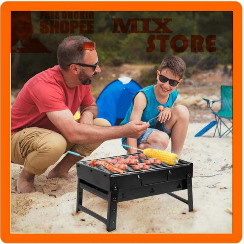 Jual Panggangan Portable Free 12 Sticks BBQ Panggangan Arang Portable ...