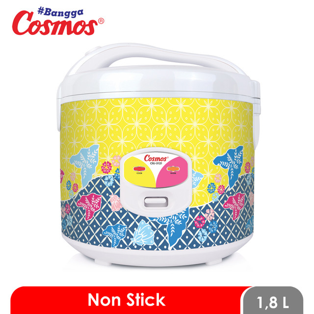 Jual Cosmos Rice Cooker Non Stick CRJ-3121 - 1.8 L Amenah Series 400W ...