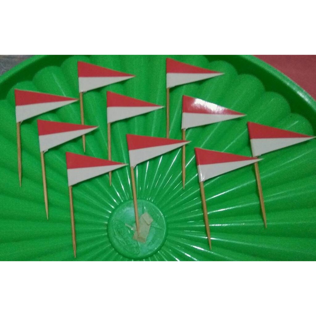 Jual Topper Bendera Indonesia flag hiasaan mainan kue tart cupcake ...