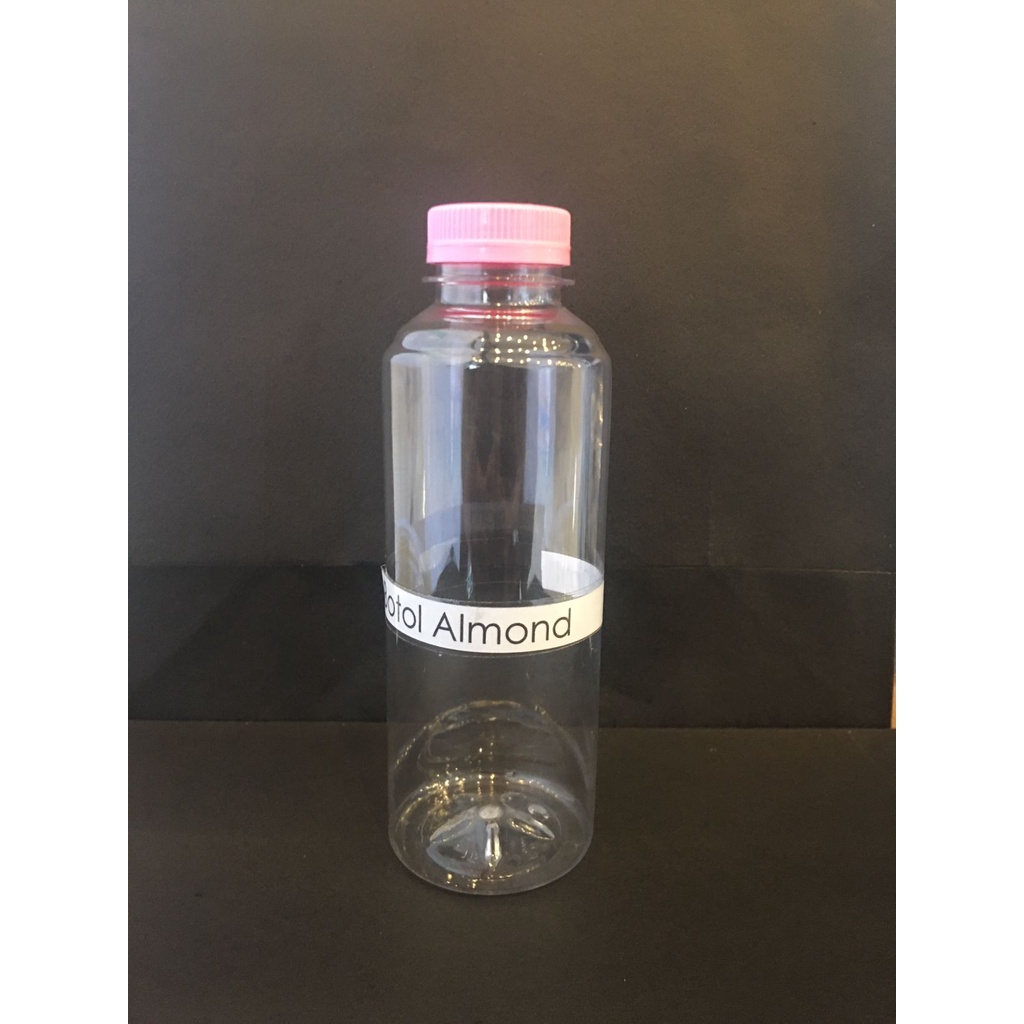 Jual Botol Almond 250ml/ Botol Plastik/ Botol Murah tutup hitam dan ...
