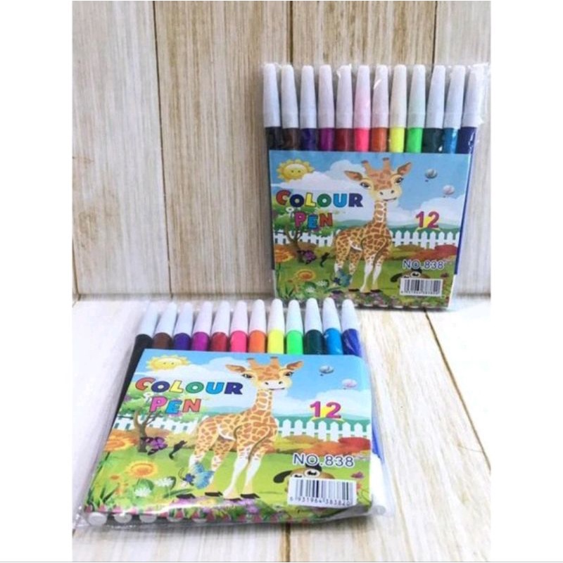 Jual Spidol12 Warna MURAH / Alat Lukis / Mewarnai / Spidil awarna Golden 838 (12pcs) | Shopee ...